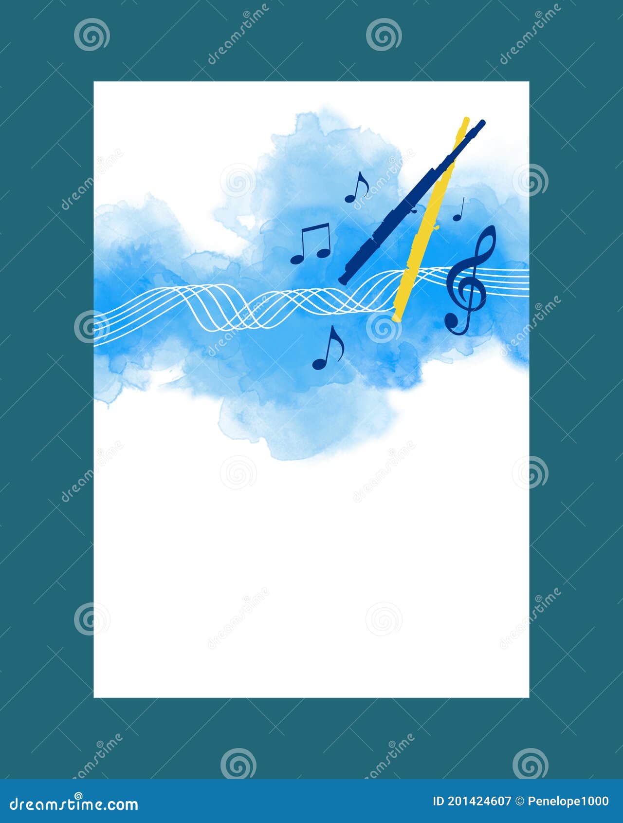 Music Graphic with Flute in Vector Quality. Stock Vector - Illustration ...