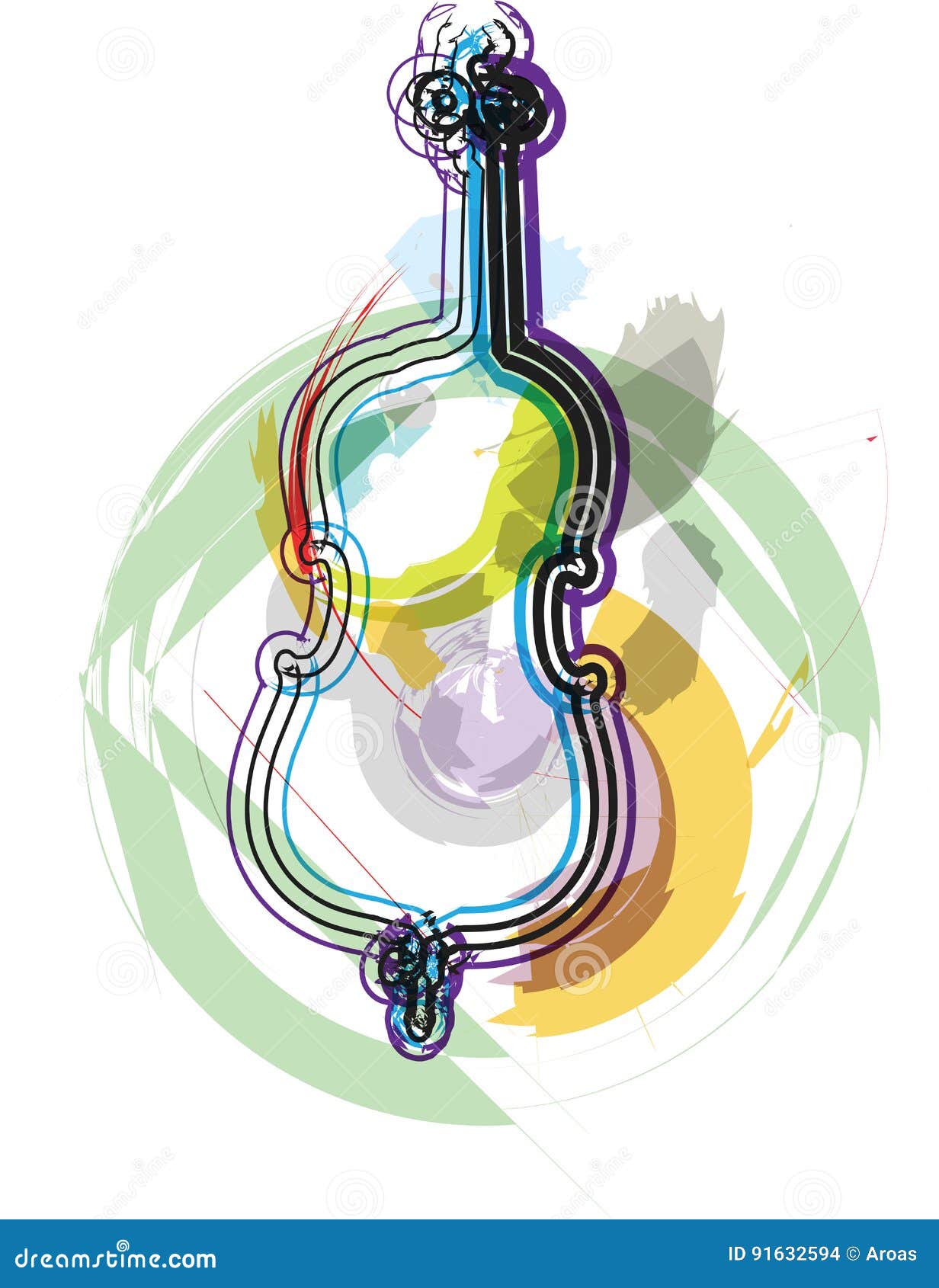 Abstract Music Instrument Illustration Stock Vector - Illustration of ...