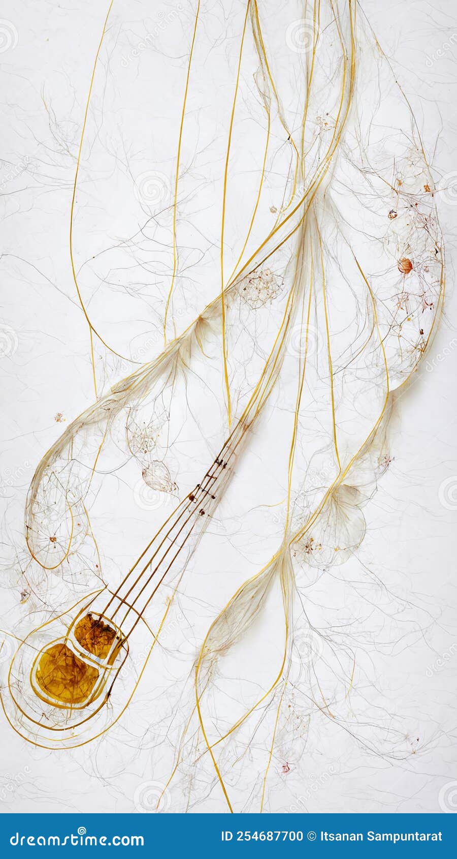 Abstract Music Instrument on White Background Stock Illustration ...
