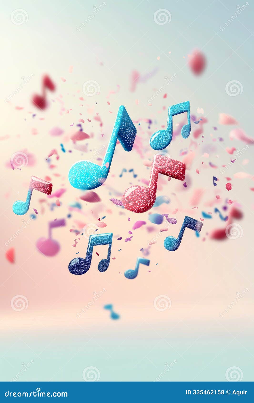 Floating Musical Notes. Abstract Music Notes Background Stock ...