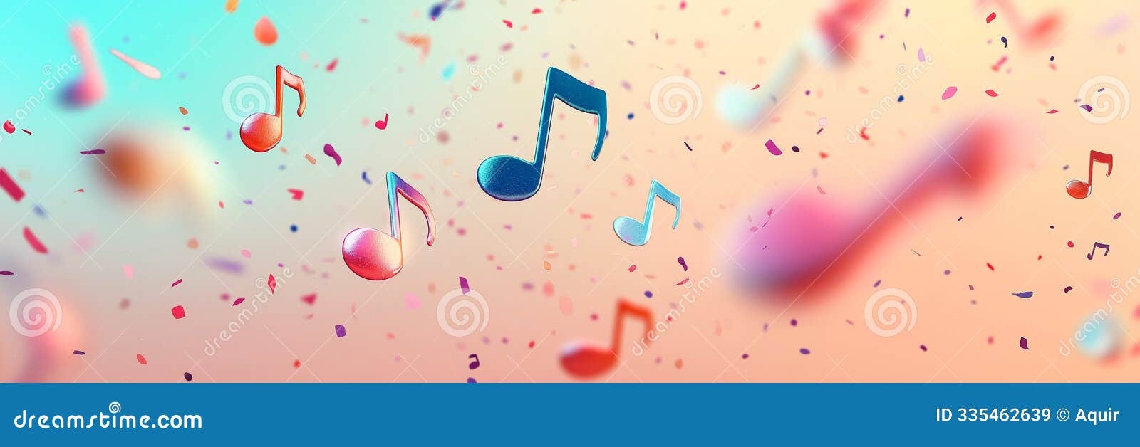 Floating Musical Notes. Abstract Music Notes Background Stock ...