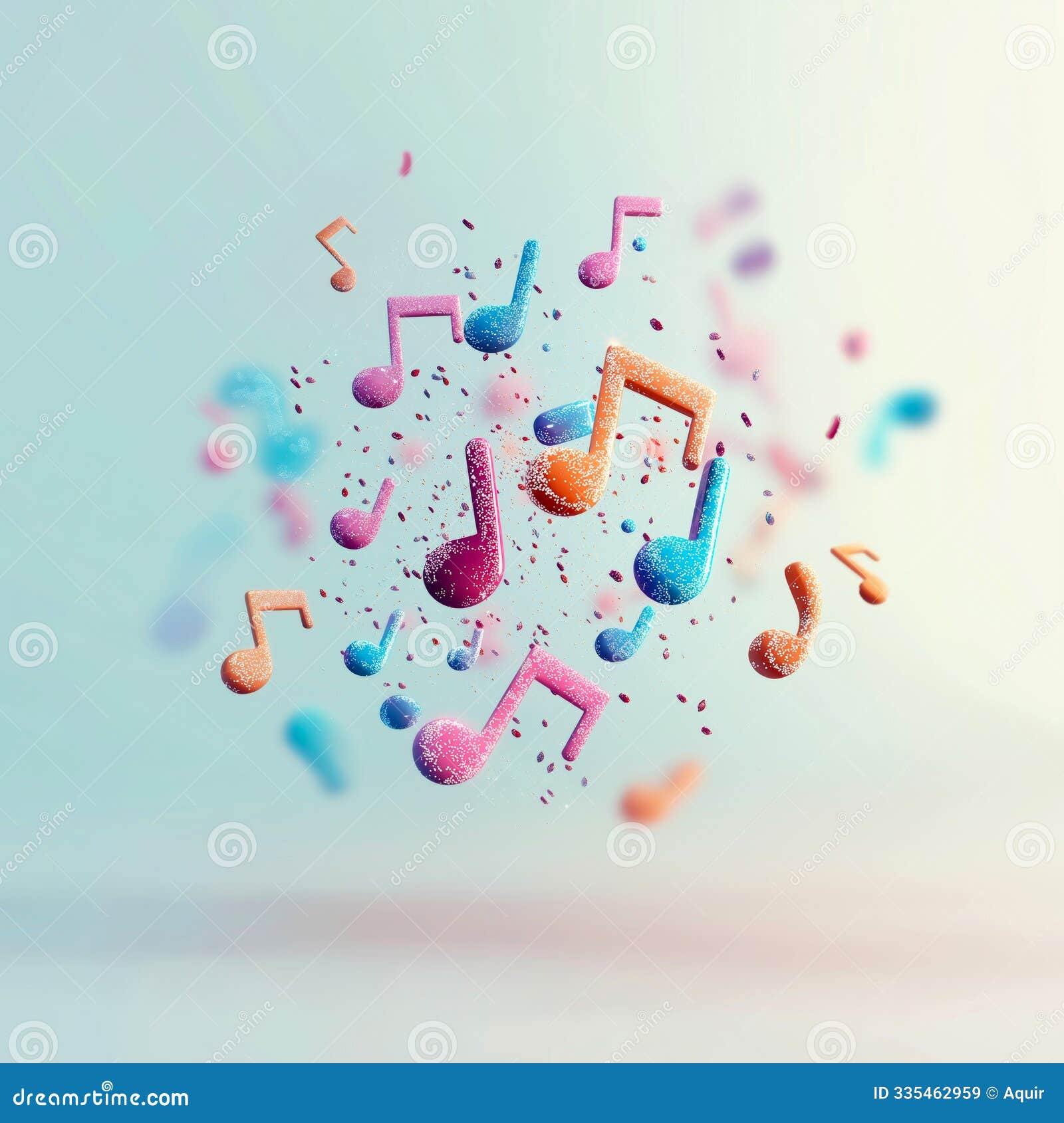 Floating Musical Notes. Abstract Music Notes Background Stock ...