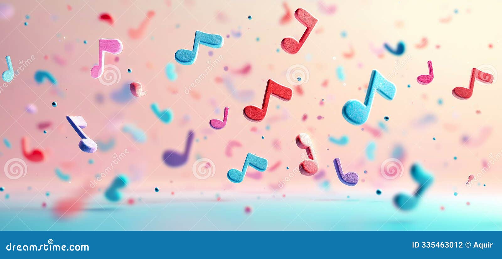 Floating Musical Notes. Abstract Music Notes Background Stock ...