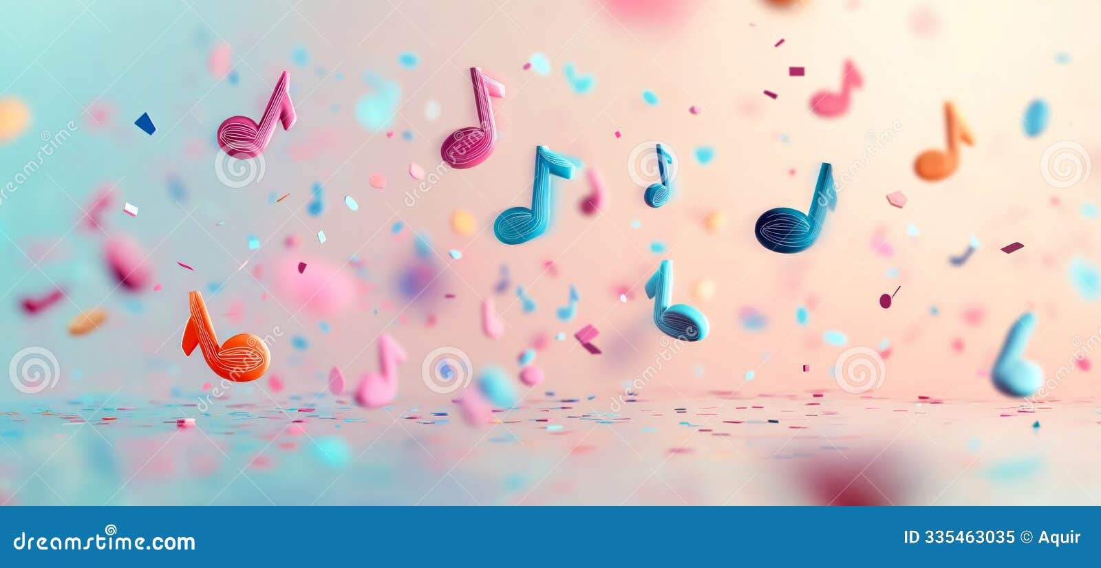 Floating Musical Notes. Abstract Music Notes Background Stock ...