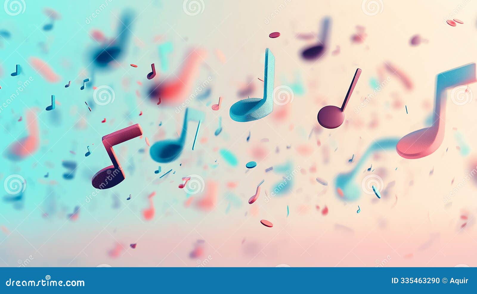 Floating Musical Notes. Abstract Music Notes Background Stock ...