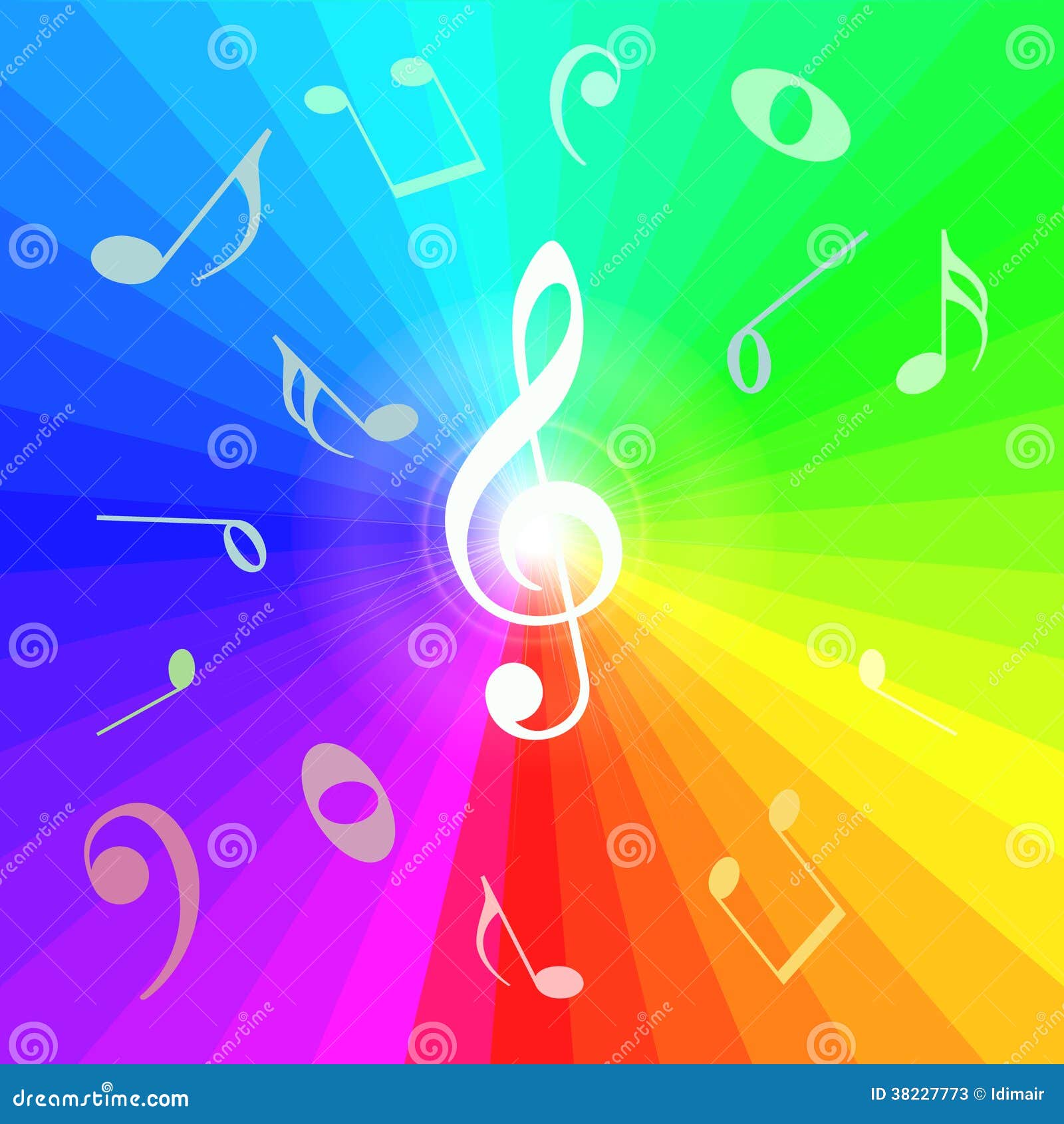 Abstract Music Notes Background. Vector Stock Vector - Illustration of ...