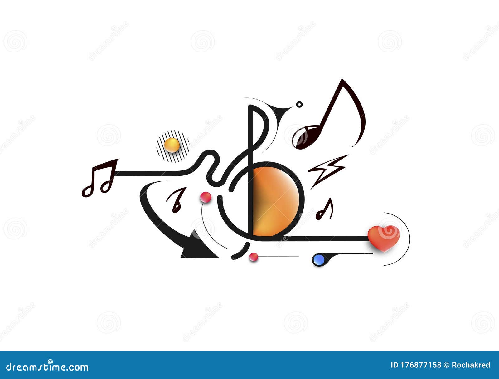 Abstract Music Notes Banner Design Stock Vector - Illustration of ...