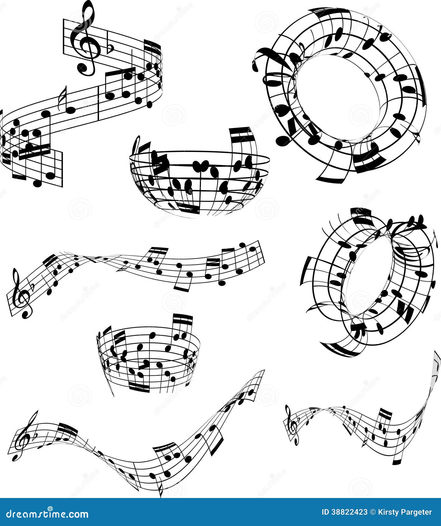 Abstract music notes stock vector. Illustration of notes - 38822423