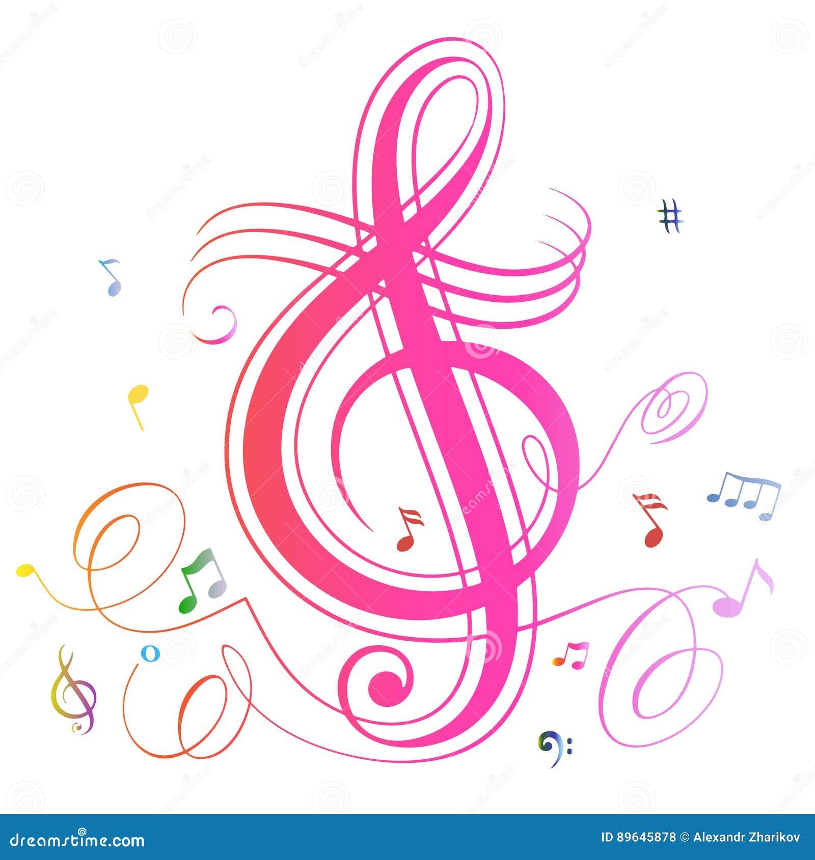 Pink Music Note Clipart