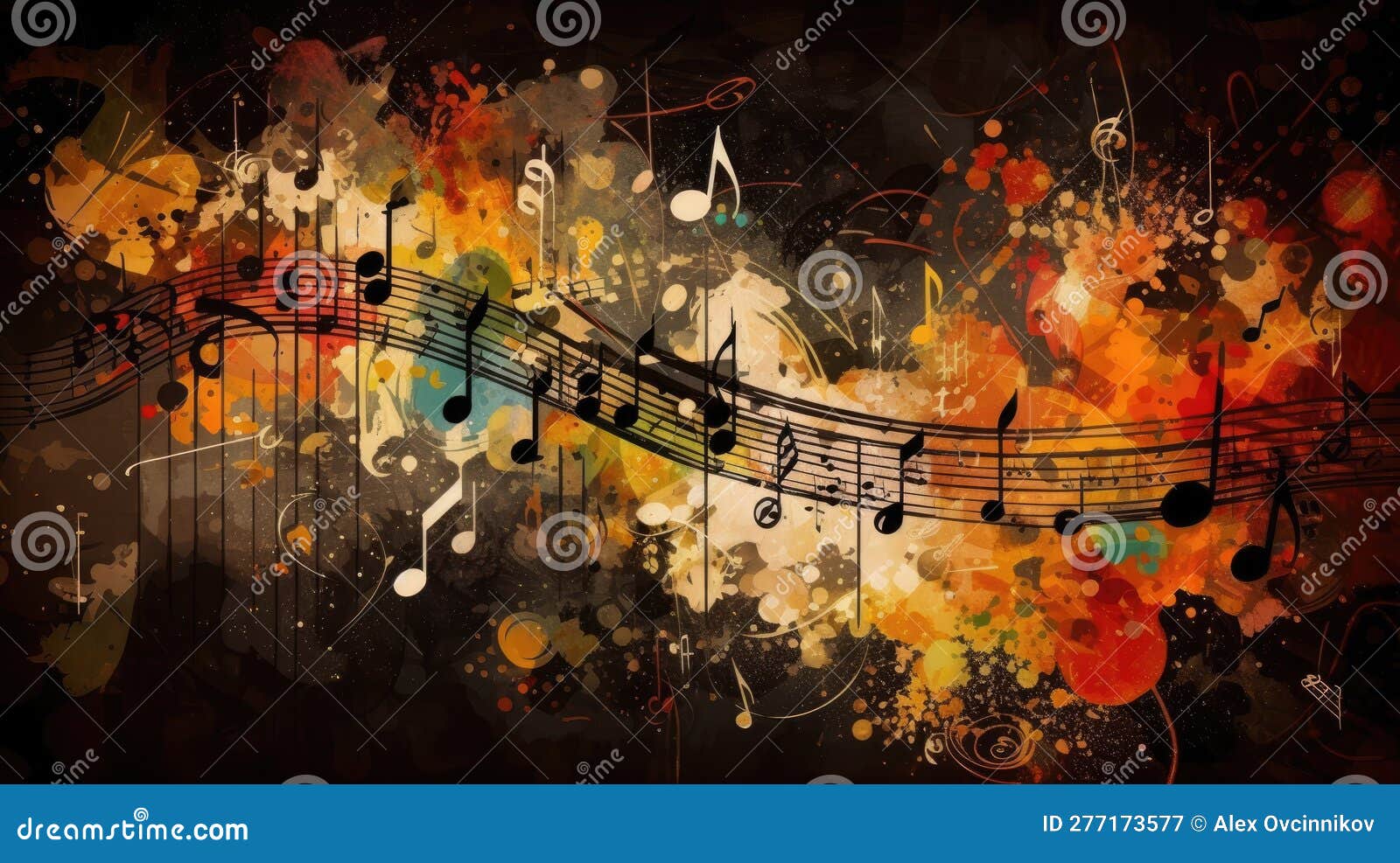 Abstract Music Notes for Creative Projects. Stock Illustration ...