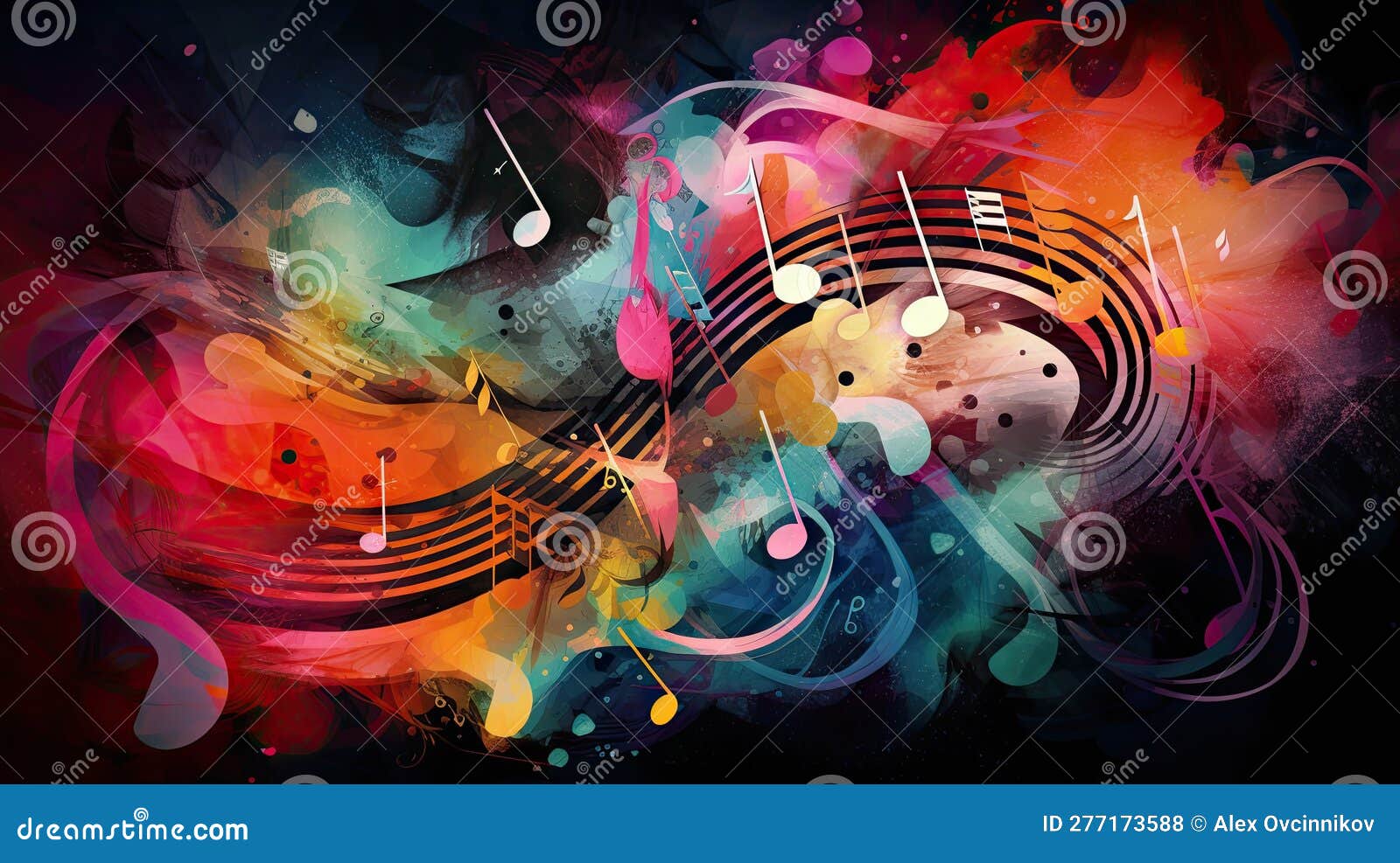 Abstract Music Notes for Creative Projects. Stock Illustration ...