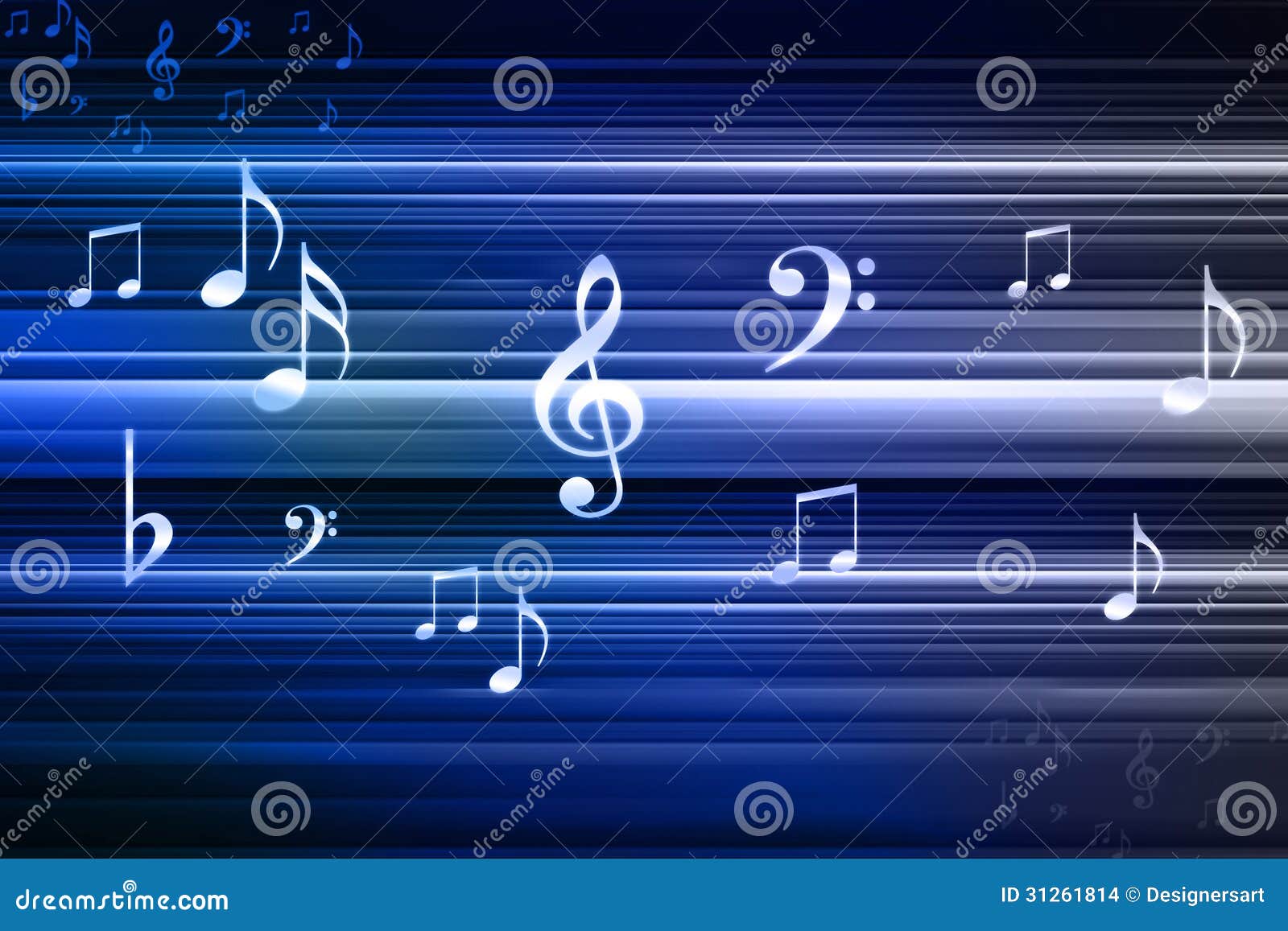 Abstract music notes stock illustration. Illustration of composition ...