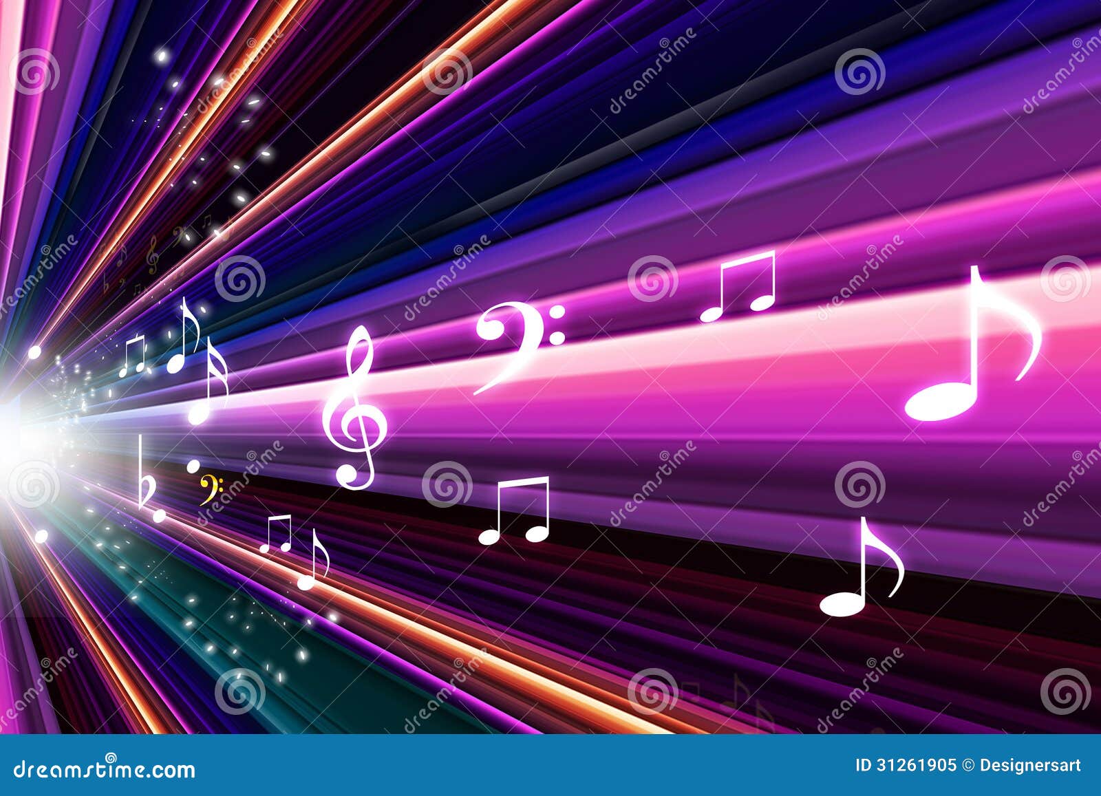 Abstract music notes stock illustration. Illustration of concert - 31261905