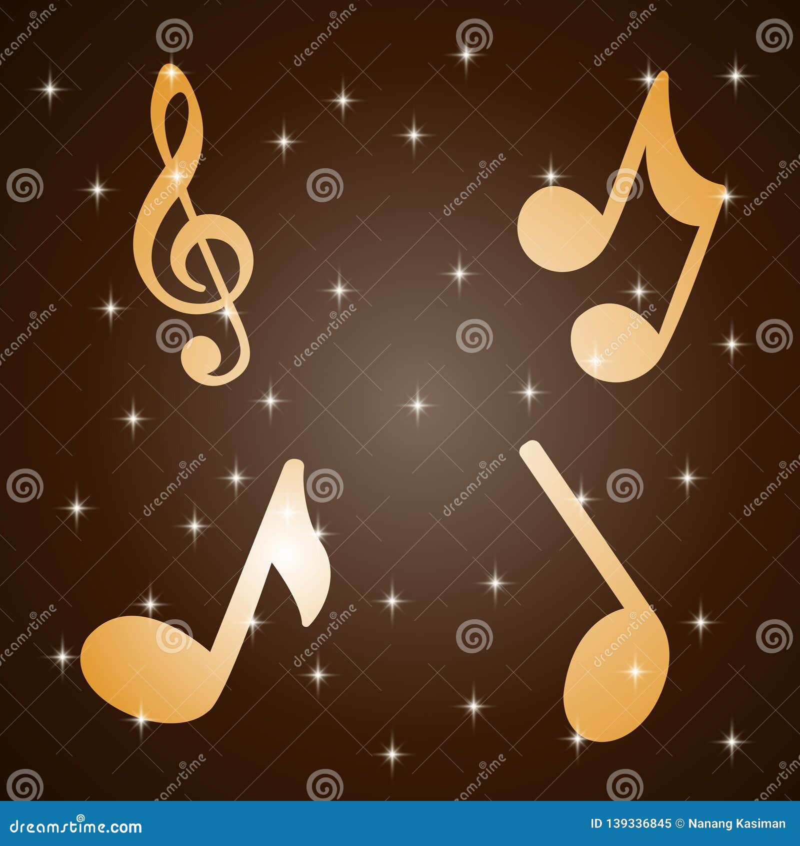 Abstract Music Notes Design for Music Background Use Stock Vector ...