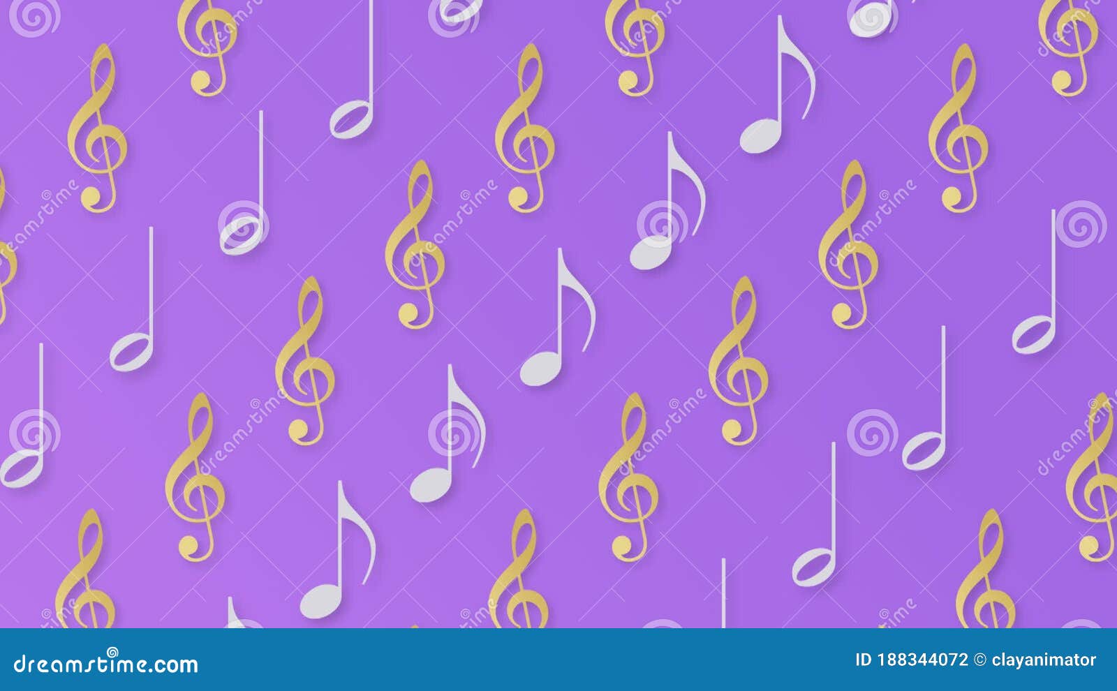Music Notes Seamless Pattern Background. Stock Footage - Video of ...