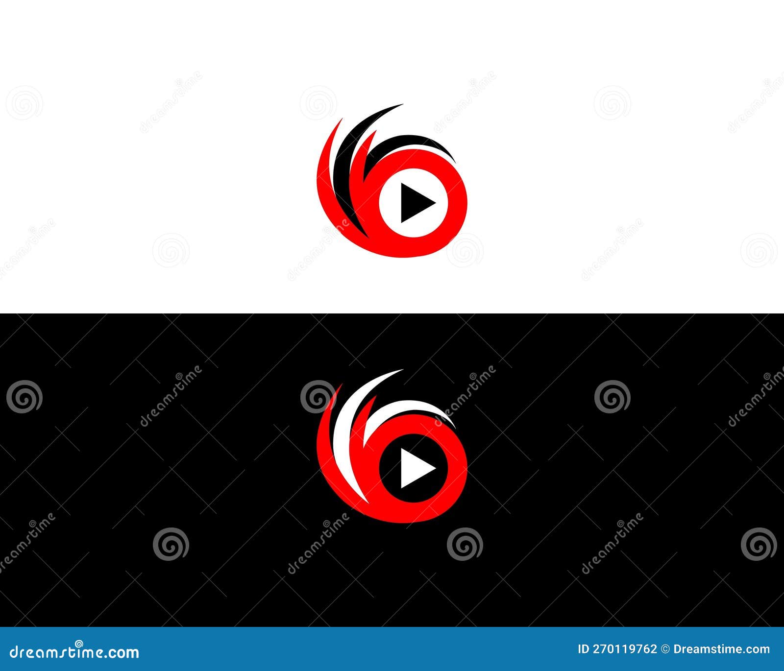 Abstract Music Play Button Logo Stock Vector - Illustration of play ...