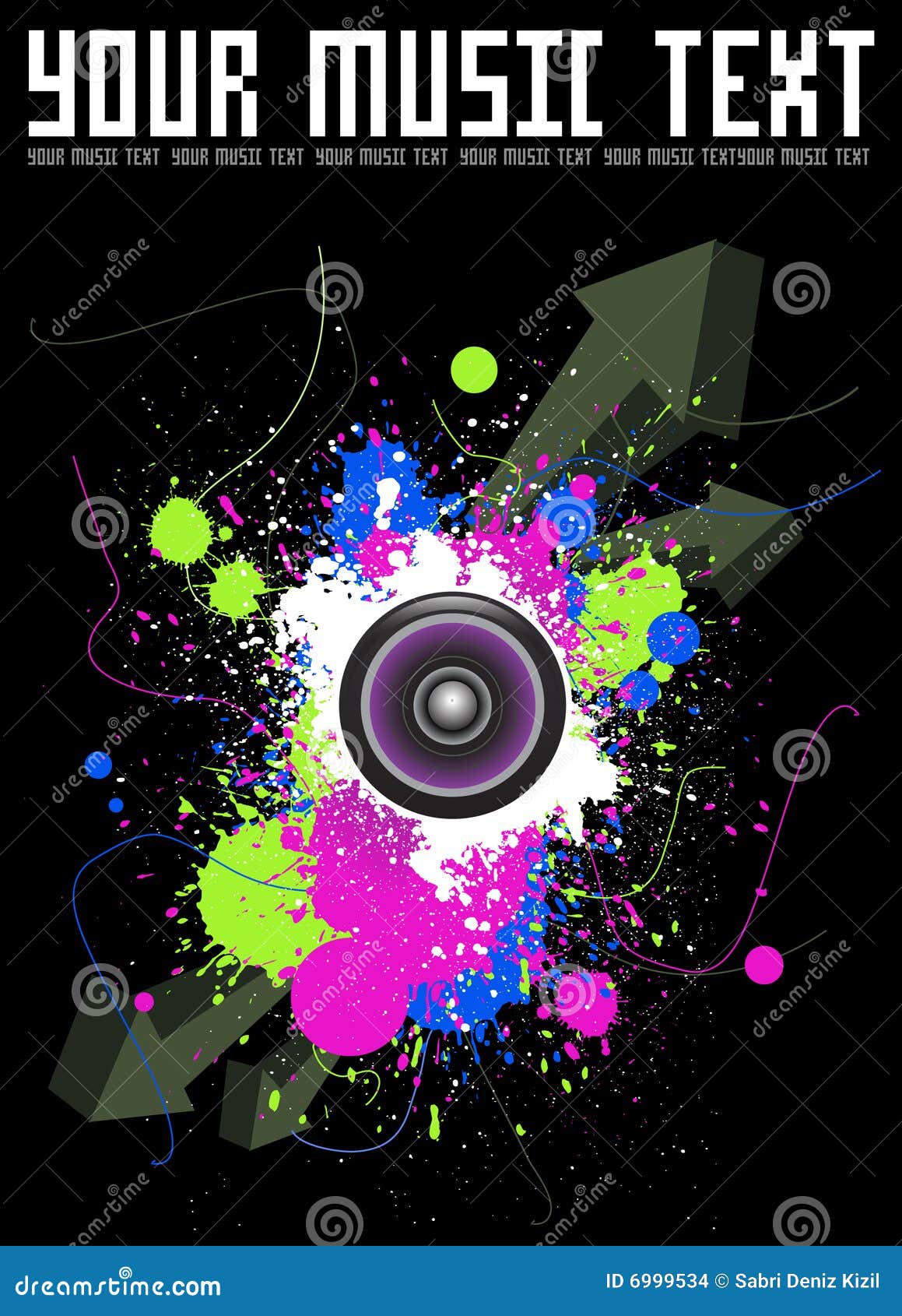 Abstract music poster stock vector. Illustration of musical - 6999534