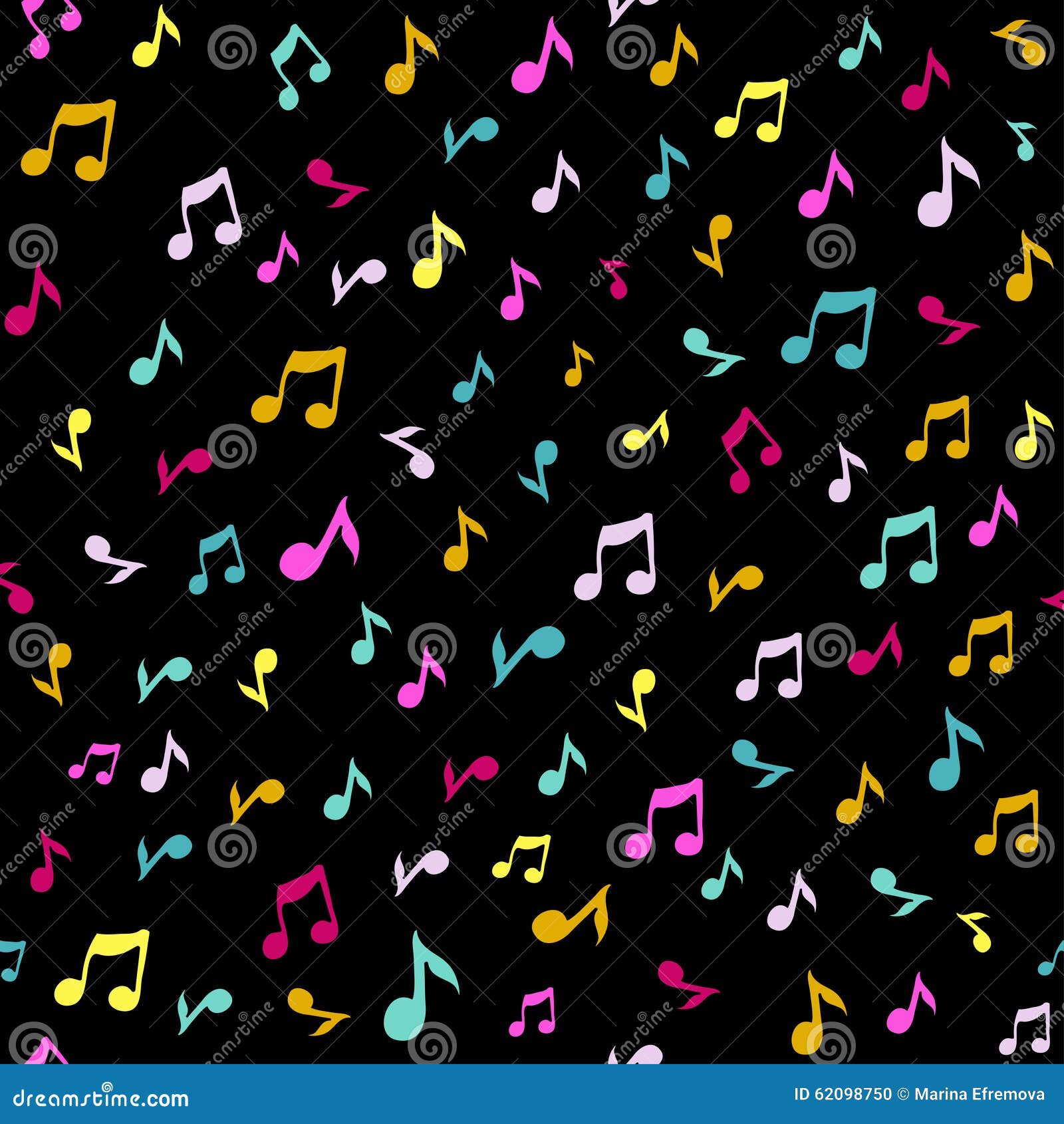 Abstract Music Seamless Pattern Background Vector Illustration for Your ...