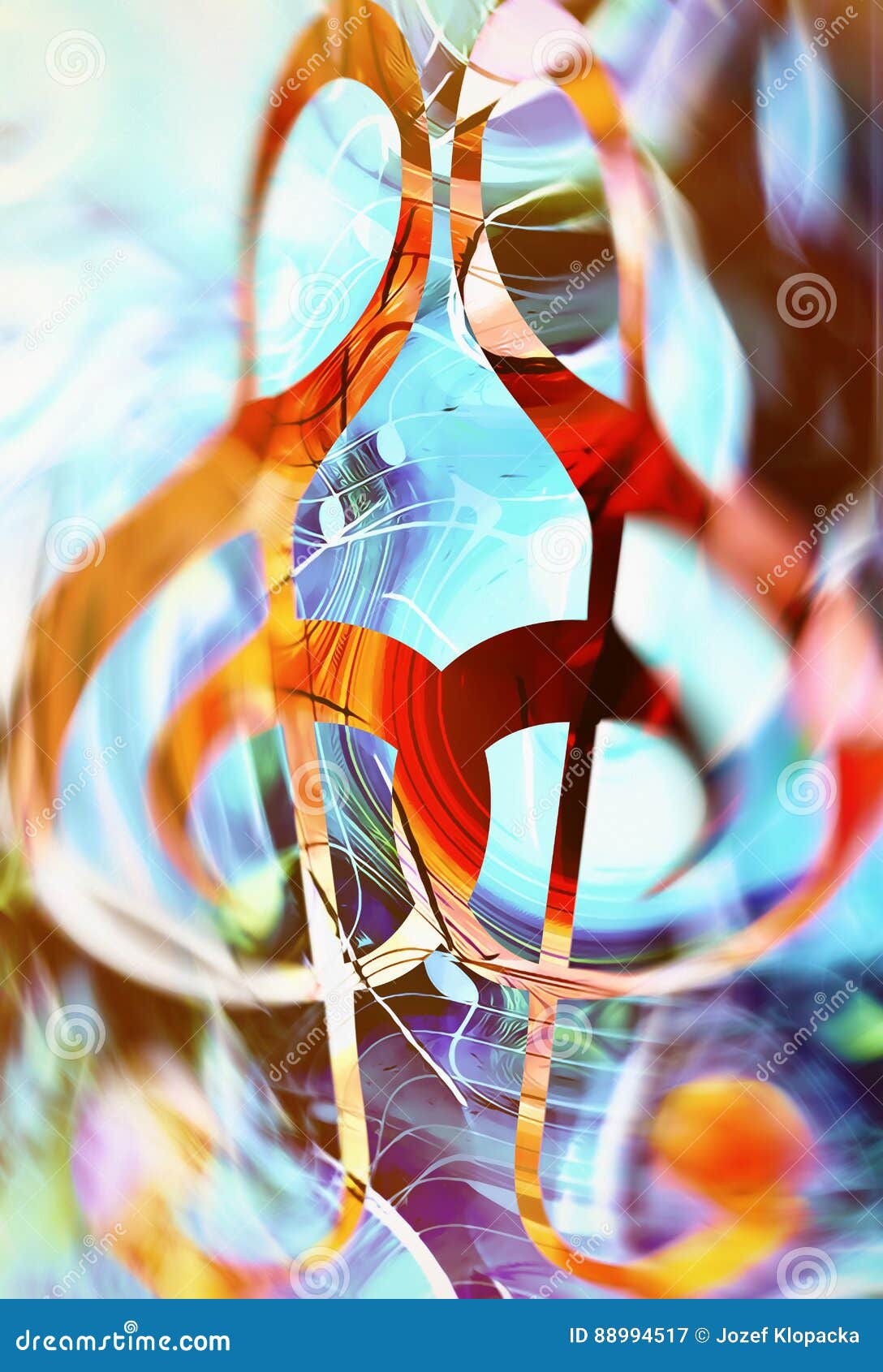 Abstract Music Theme Background with Clef, Modern Design. Stock ...