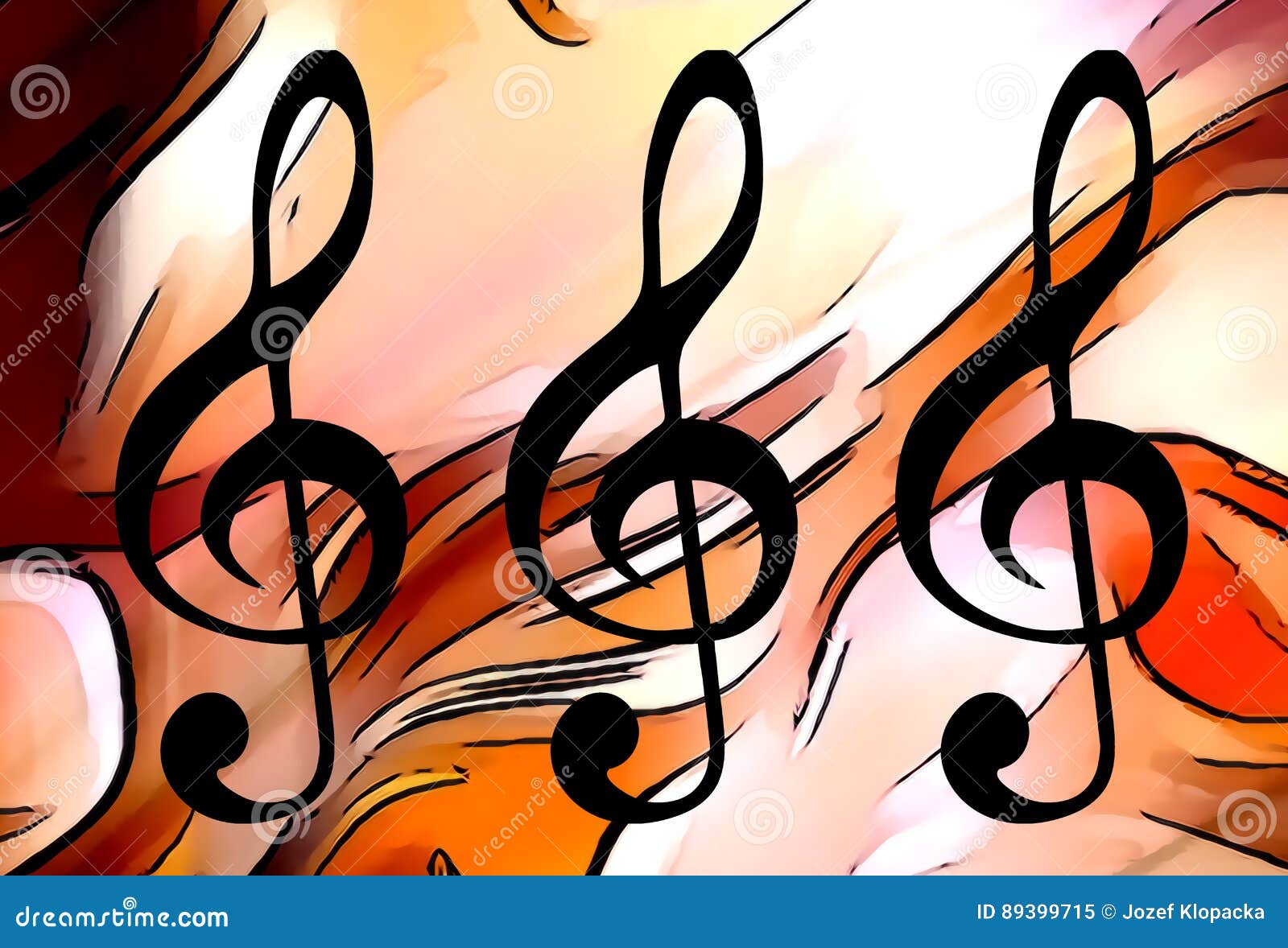 Abstract Treble Clef Painting Stock Photos - Free & Royalty-Free Stock ...
