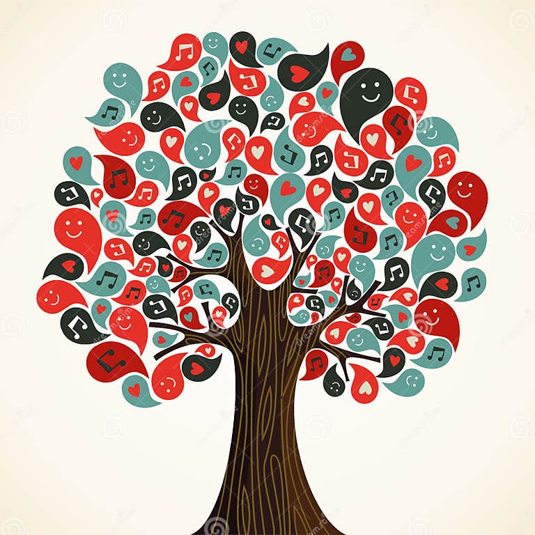Abstract music tree stock vector. Illustration of harvest - 26083234