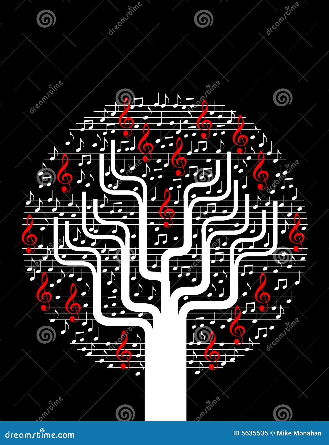 Abstract Music Tree Royalty Free Stock Photo - Image: 5635535