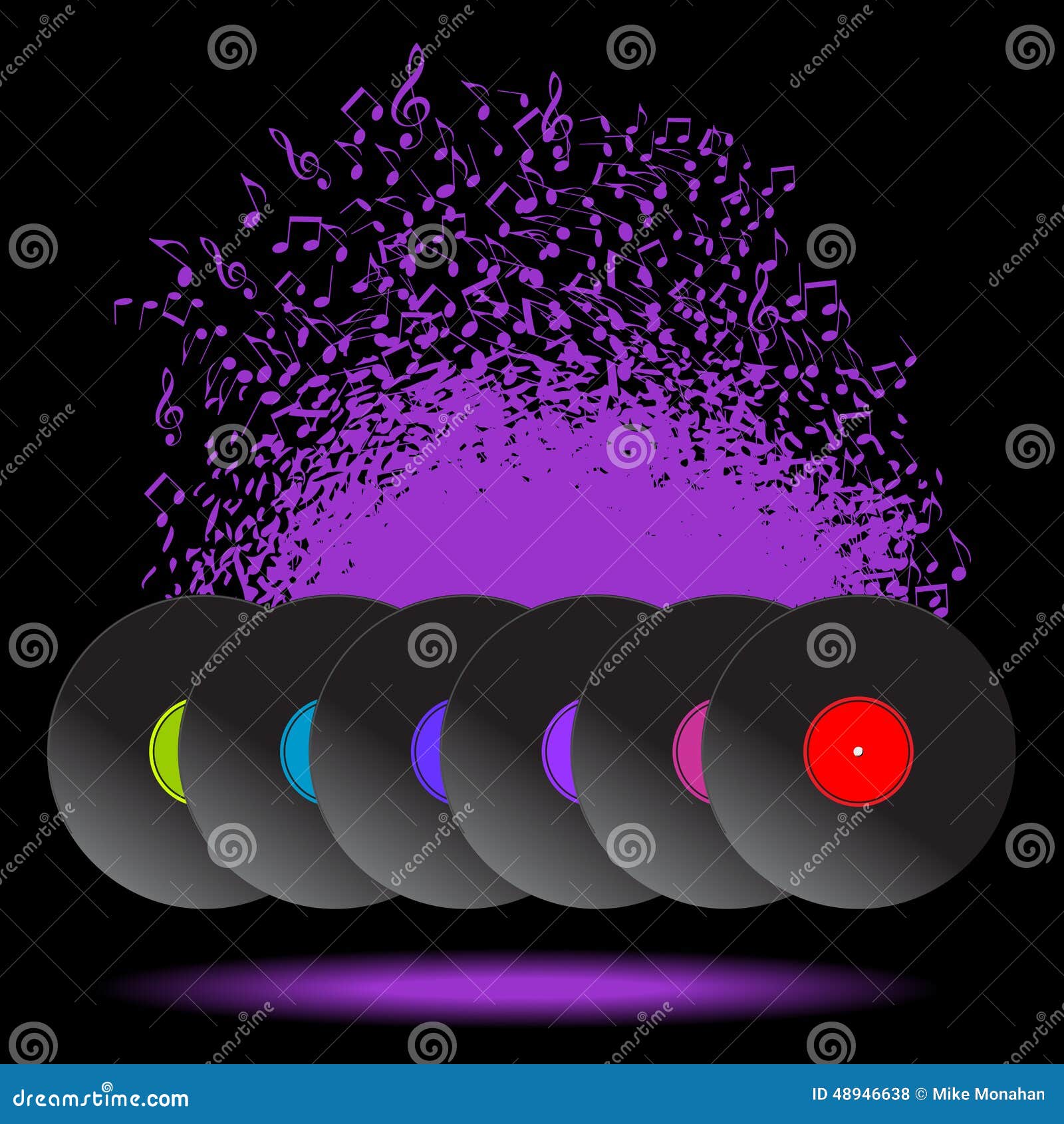 An Abstract Music Vinyl Record Background Stock Vector - Illustration ...