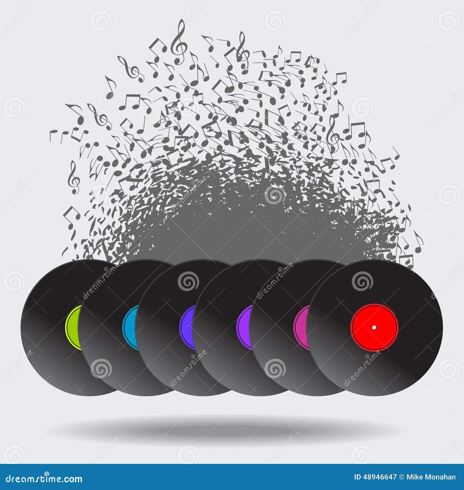 An Abstract Music Vinyl Record Background Stock Vector - Illustration ...