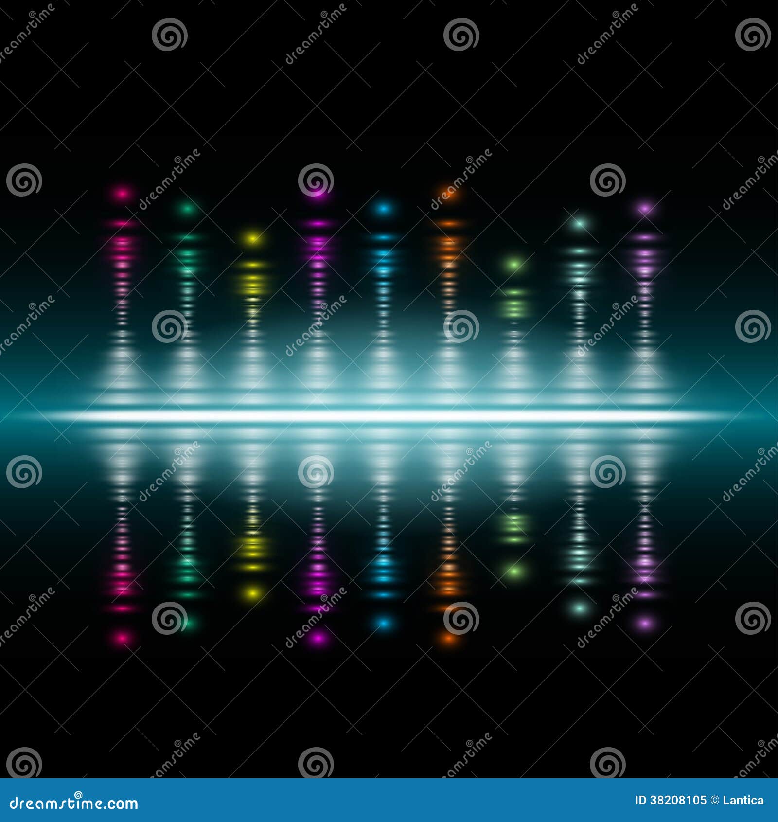 Abstract Music Volume Equalizer Concept Background Stock Vector ...