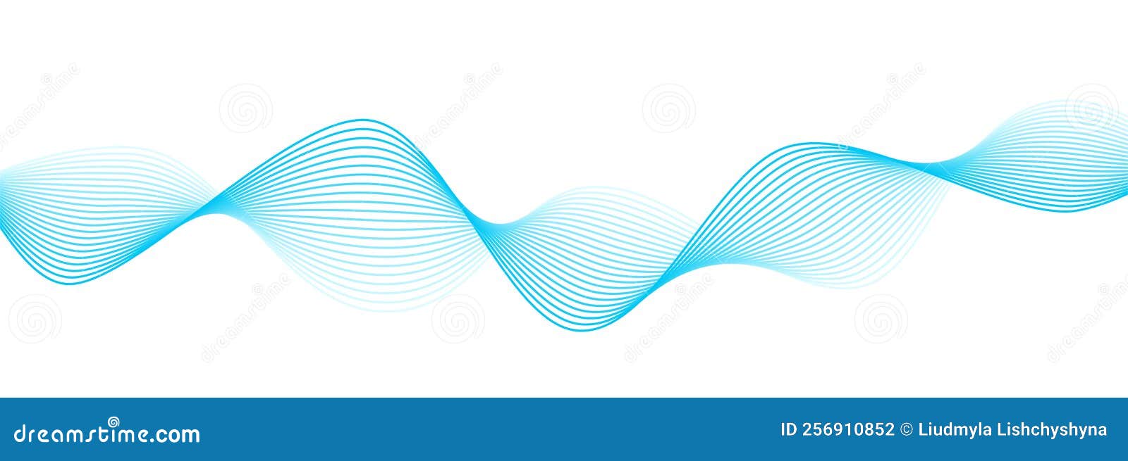 Abstract Music Wave Element for Design. Vector Illustration of Smooth ...