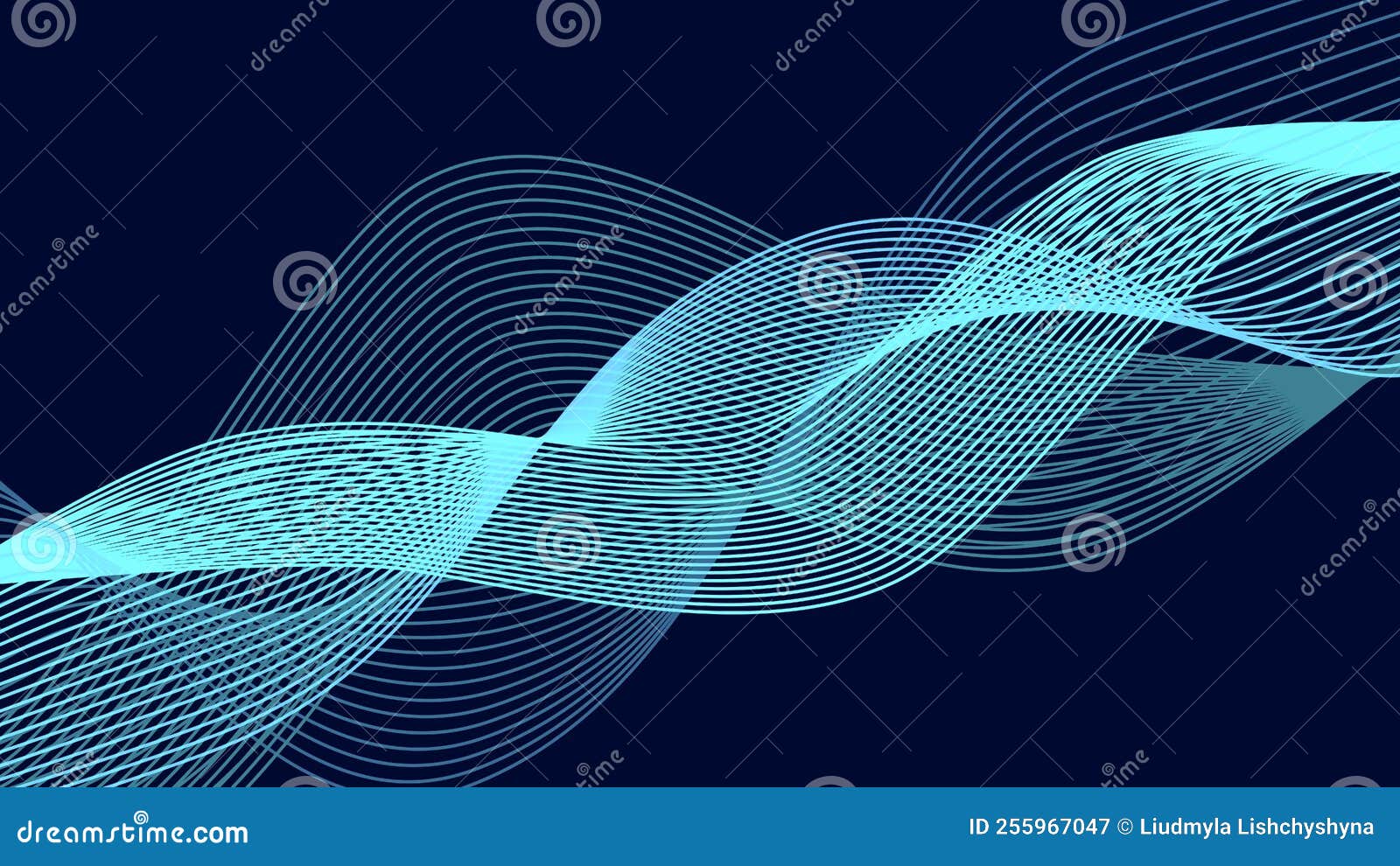 Abstract Music Wave Element for Design. Vector Illustration of Smooth ...