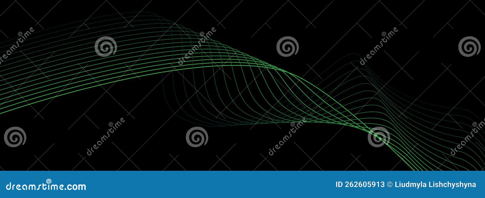 Abstract Music Wave Element for Design. Vector Illustration of Smooth ...