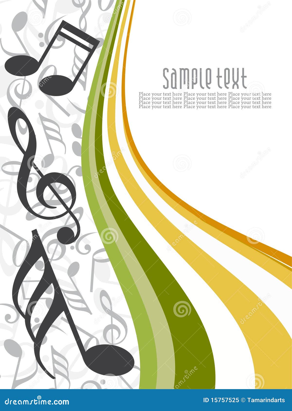 Abstract Musical Background Stock Vector - Illustration of curve ...