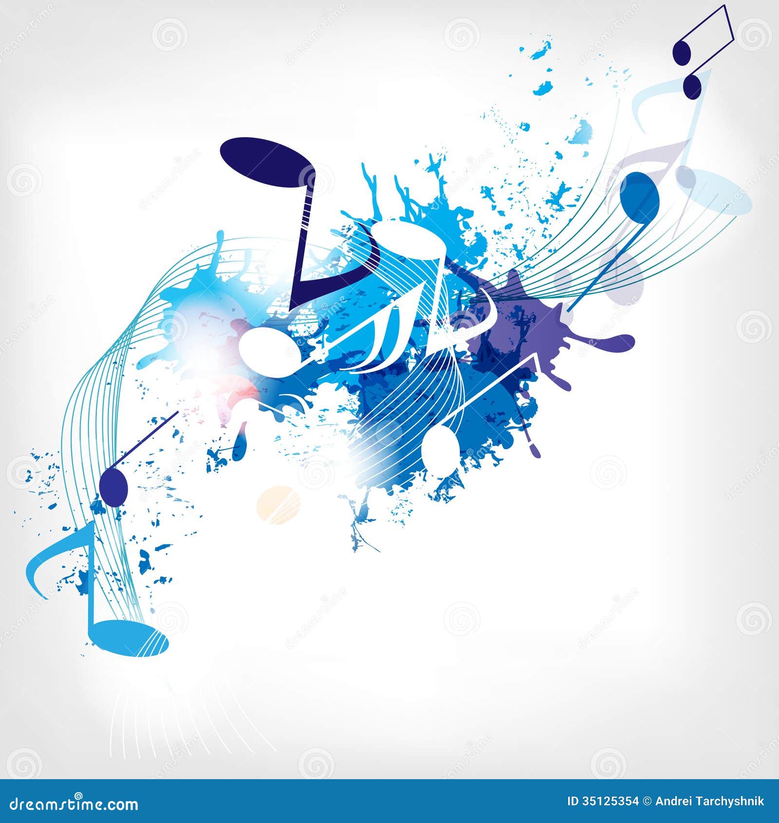 Abstract Musical Background With Notes Stock Images - Image: 35125354
