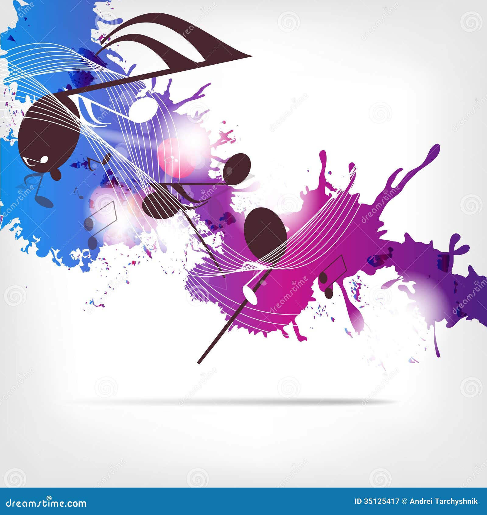 Abstract Musical Background with Notes Stock Vector - Illustration of ...