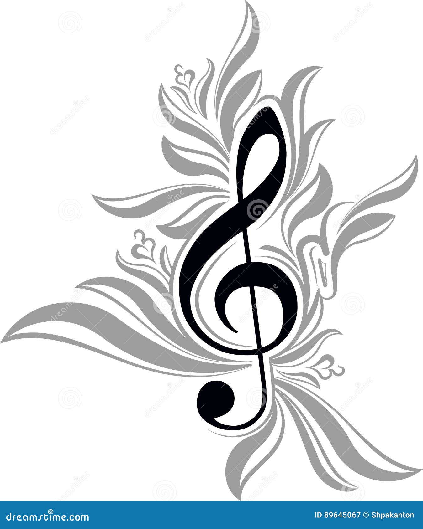 Background With Treble Clef Cartoon Vector | CartoonDealer.com #55968469