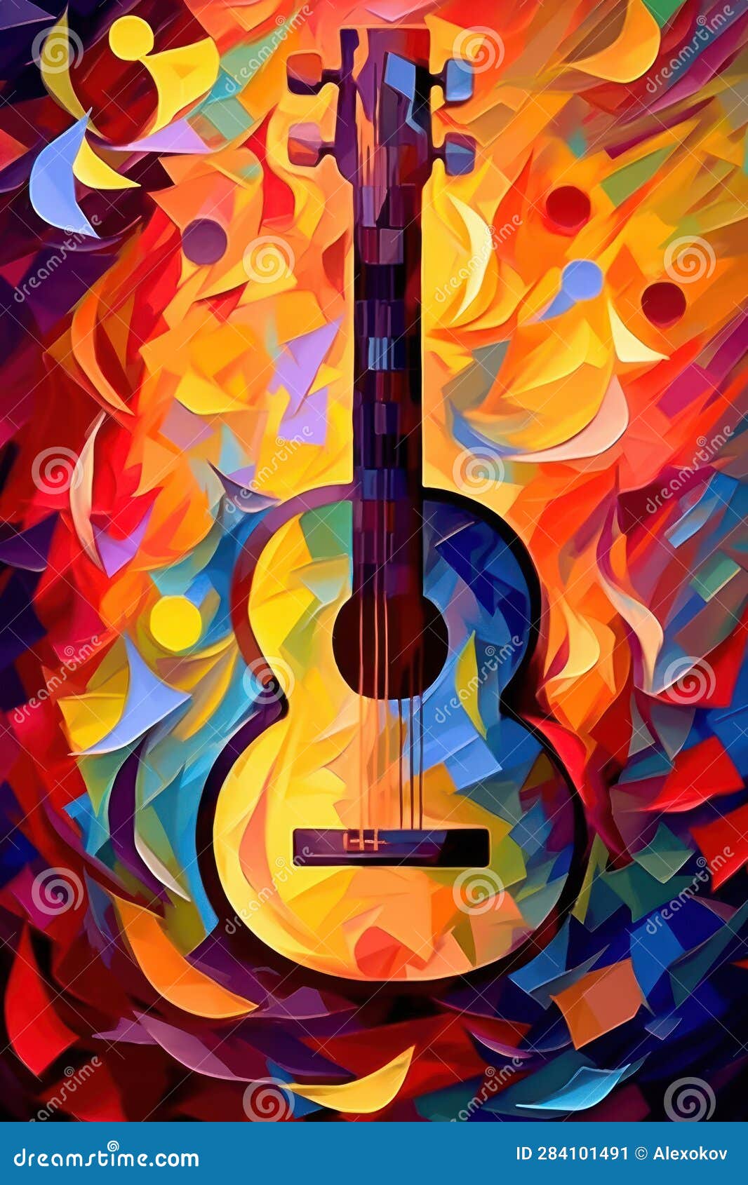 Abstract Musical Concept Artwork in Free Style Stock Illustration ...