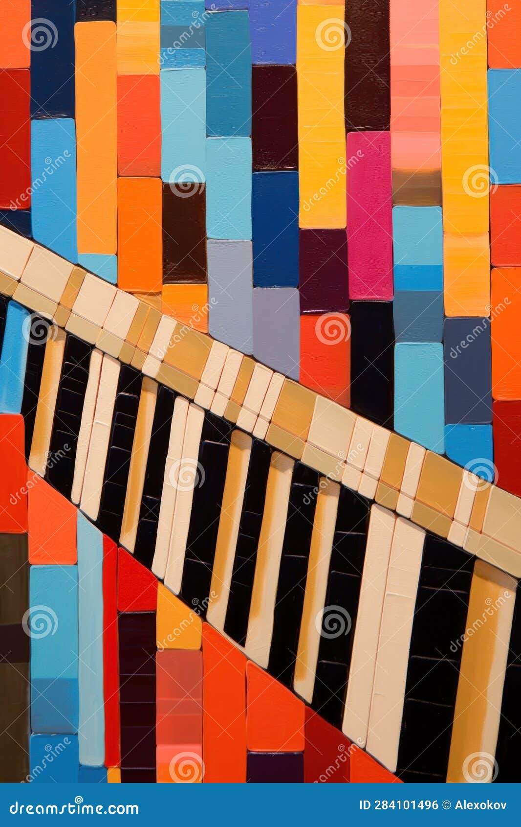 Abstract Musical Concept Artwork in Free Style Stock Illustration ...