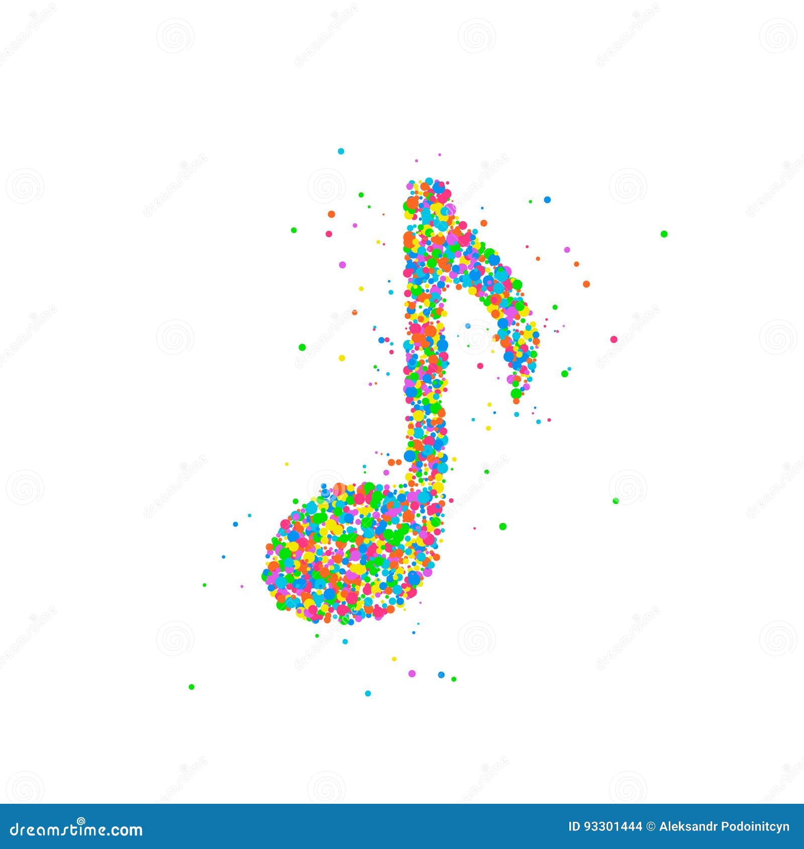 Abstract musical note stock vector. Illustration of graphic - 93301444
