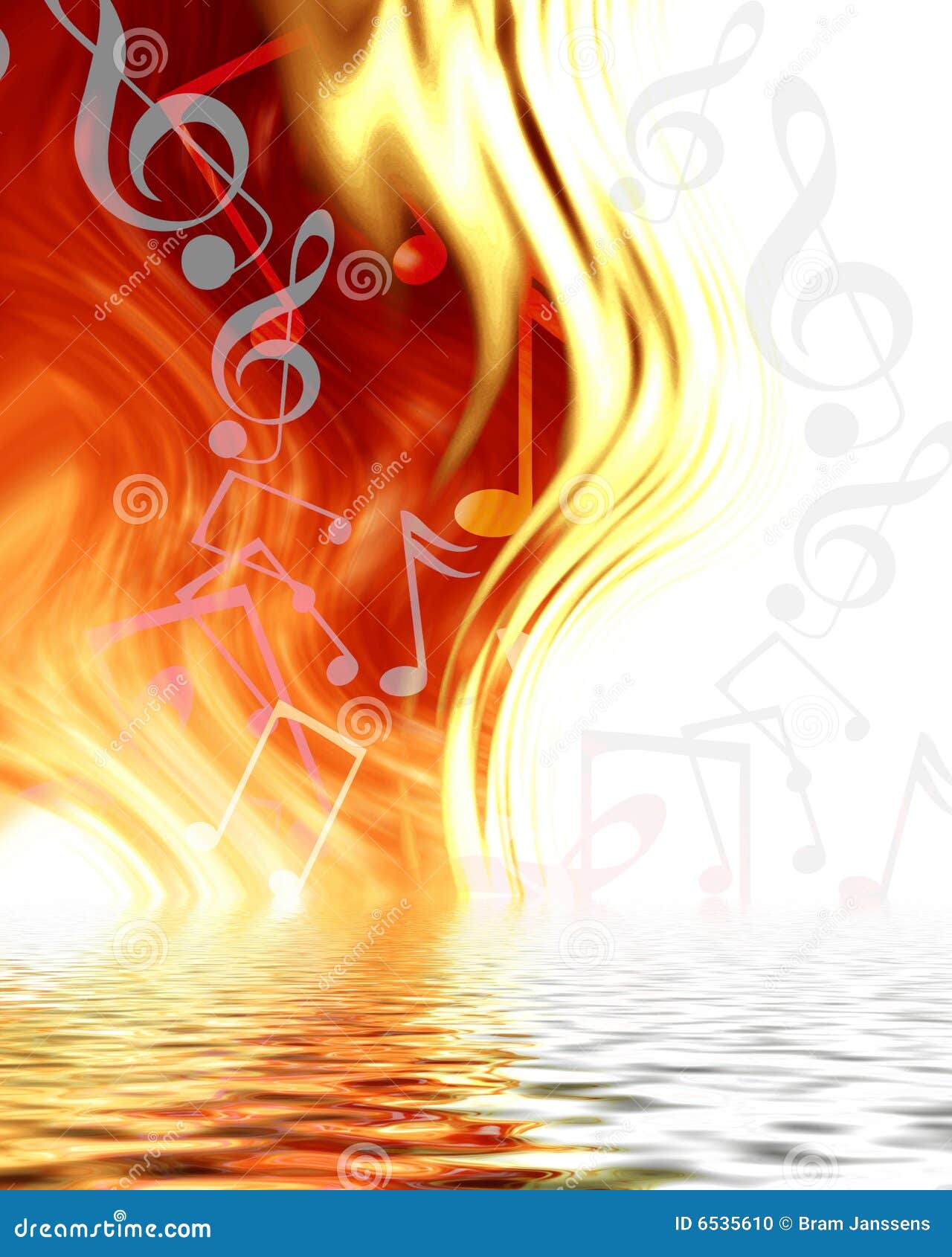 Abstract musical notes stock illustration. Illustration of melody - 6535610