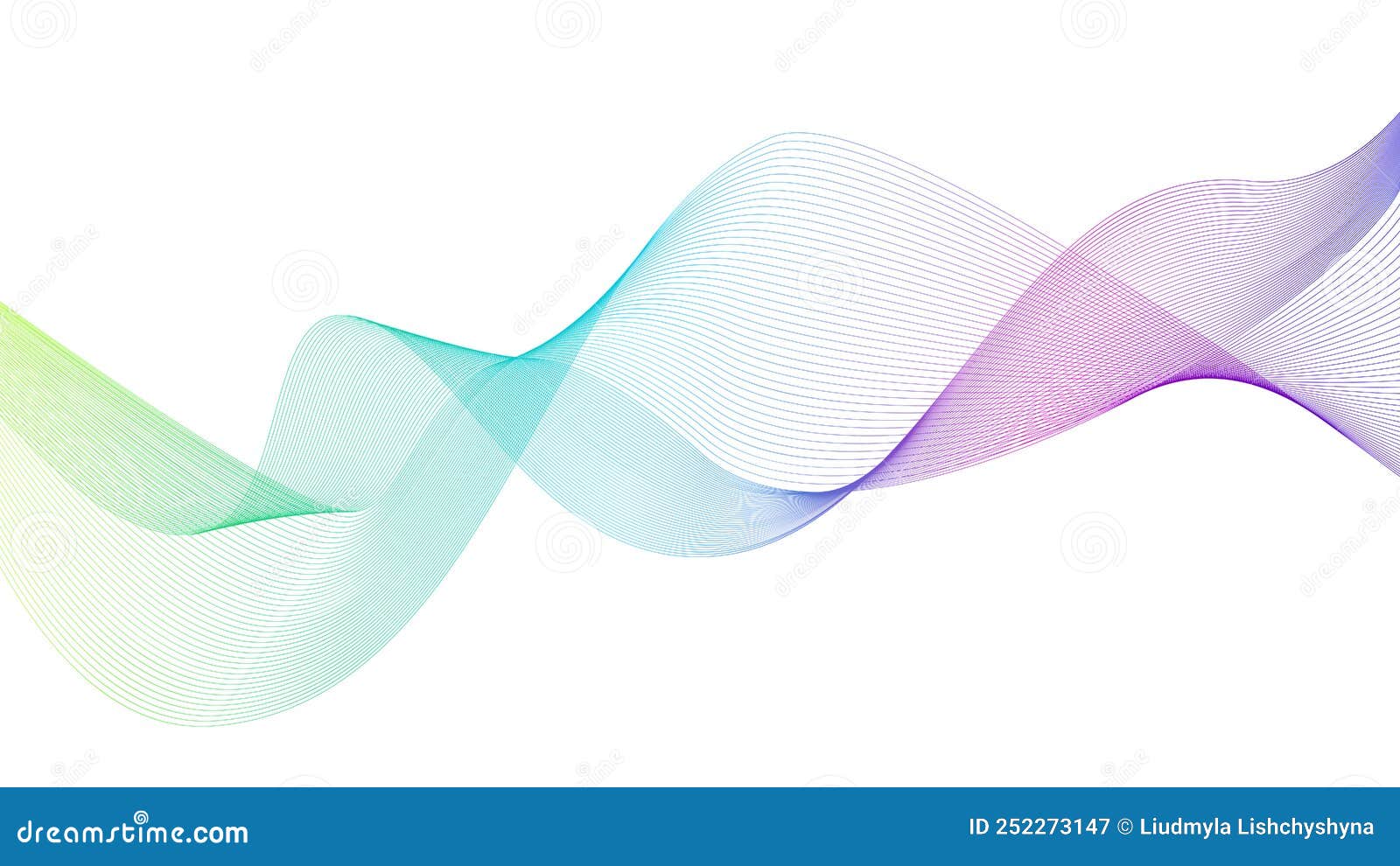 Abstract Musical Wave Element of Colored Lines on White Background for ...
