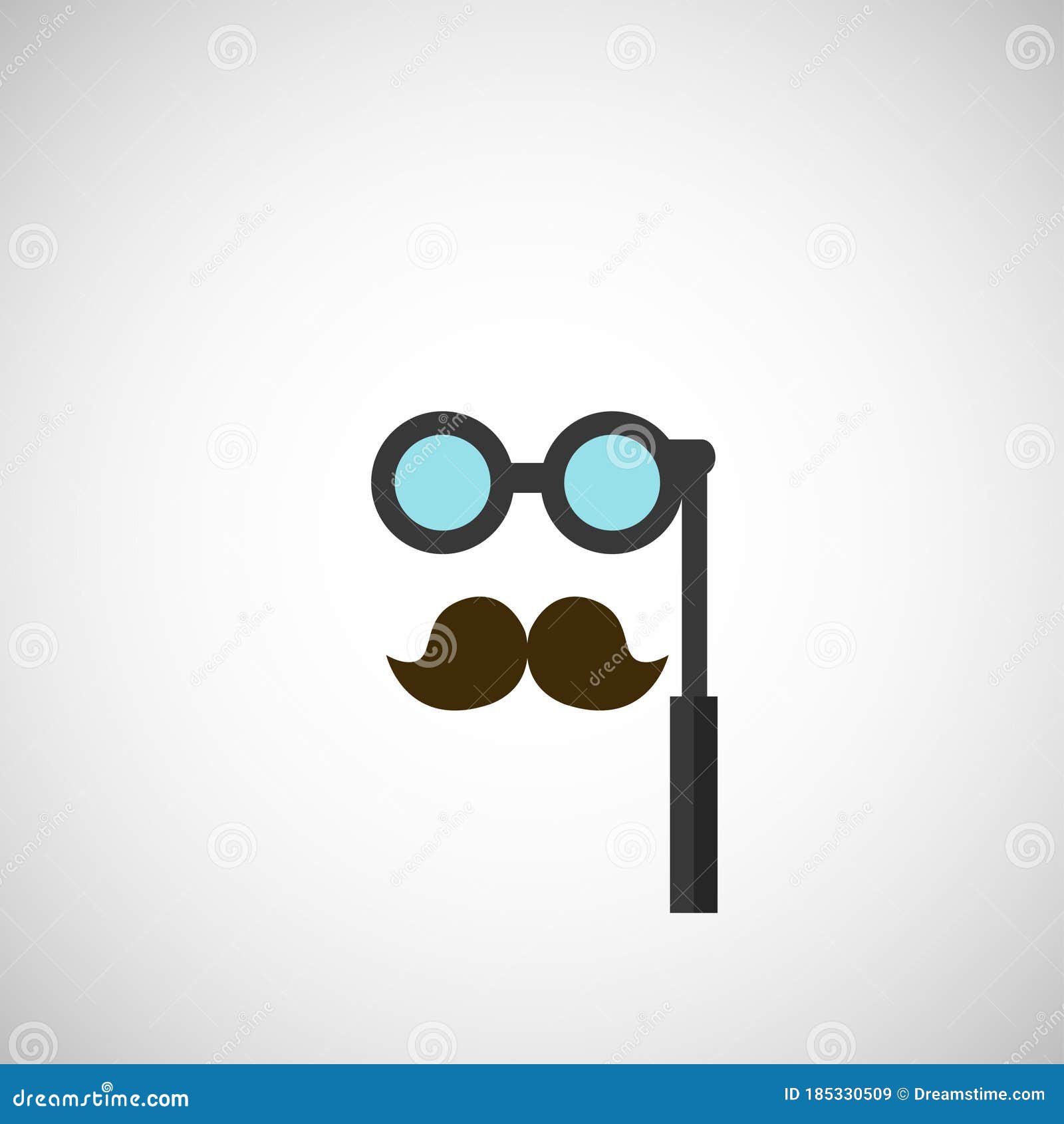 Abstract Mustache Illustrated With Twin Leaf Shape. Facial Expressions ...
