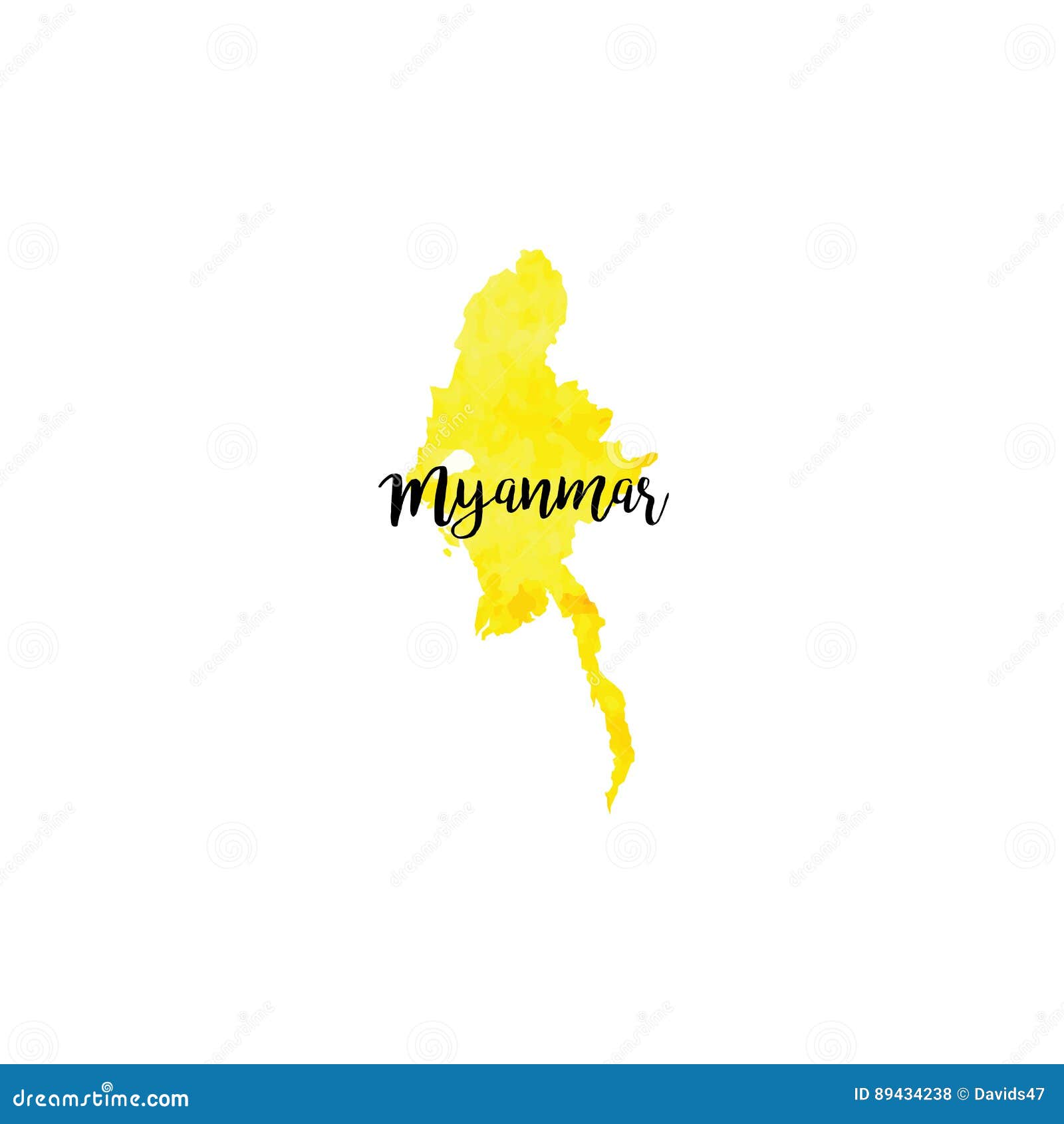 Abstract Myanmar Map Vector Illustration | CartoonDealer.com #89434238