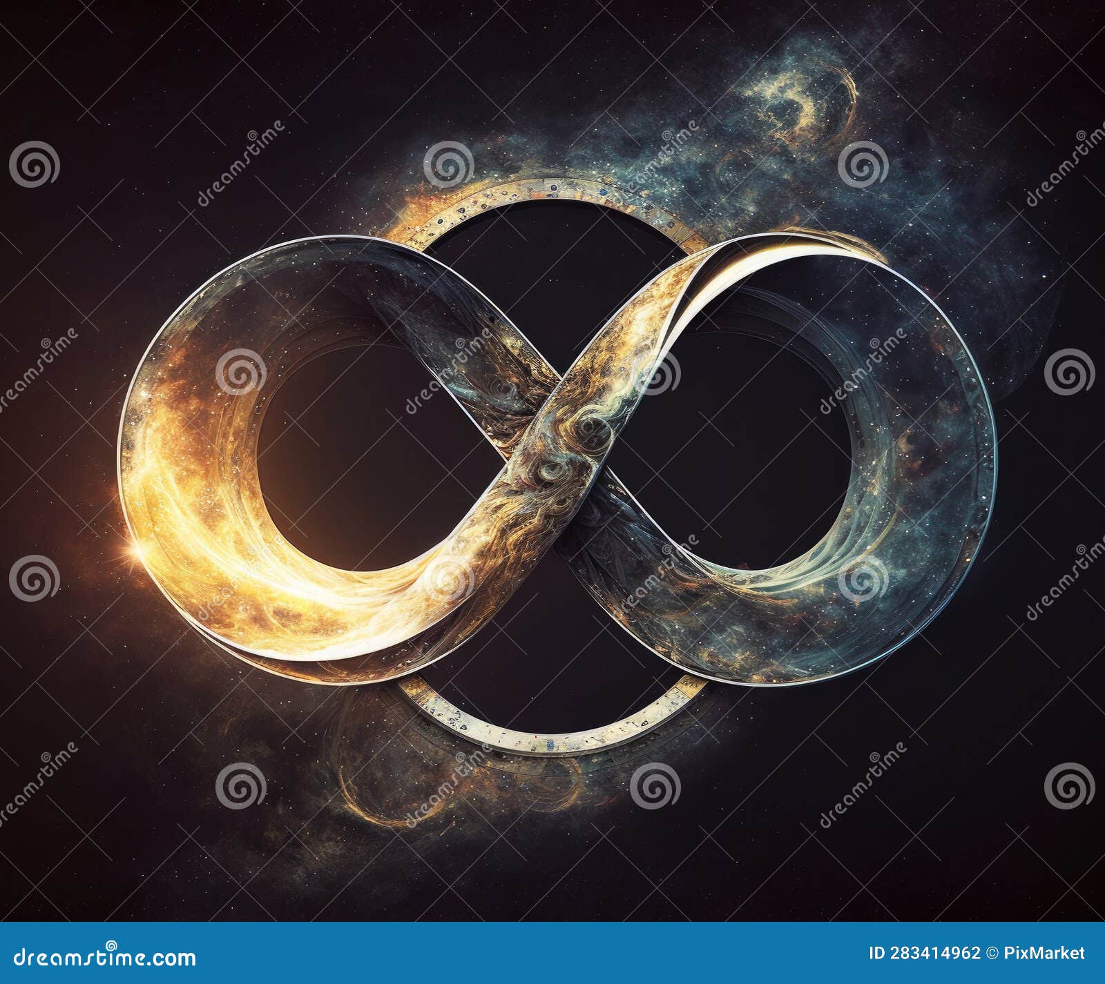 Abstract Infinity Symbol, Generative AI Stock Illustration ...