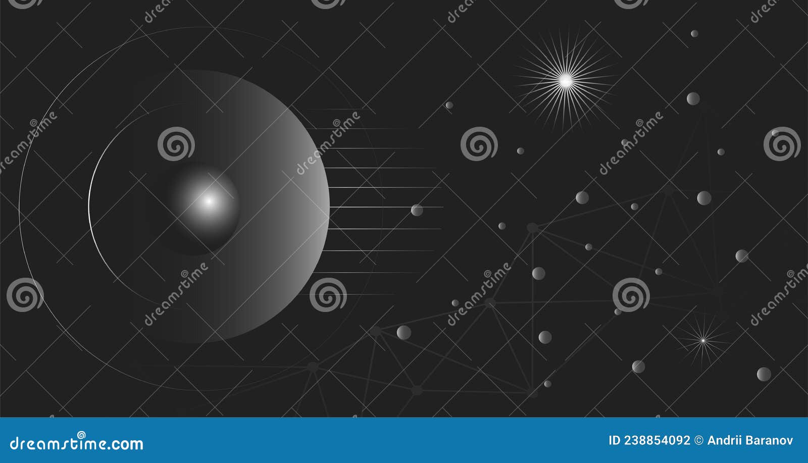 Abstract Mystical Shapes on a Black Background. Esoteric Symbols ...