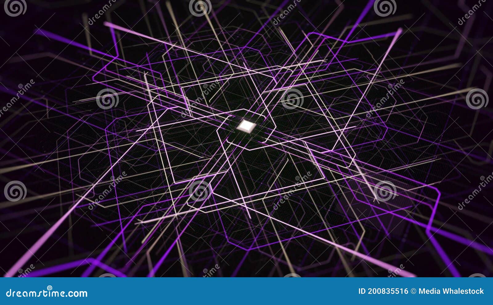 Abstract Nano Chip Circuit, Modern Technology Backgroound. Animation ...
