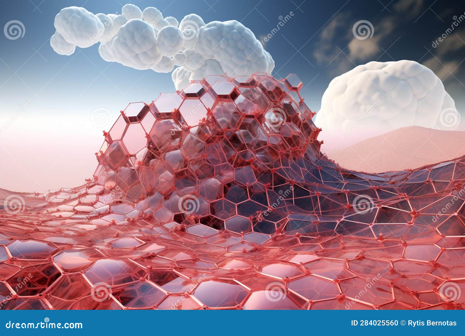 Abstract Nanomaterial Background Surface. Generative AI Stock ...