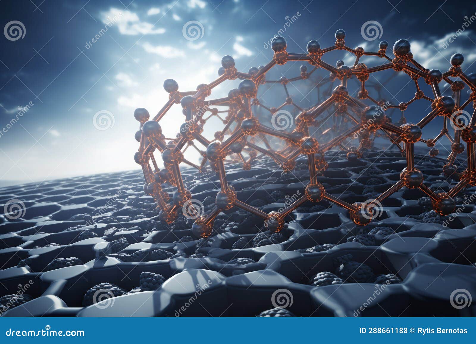 Abstract Nanomaterial Background Surface. Generative AI Stock ...