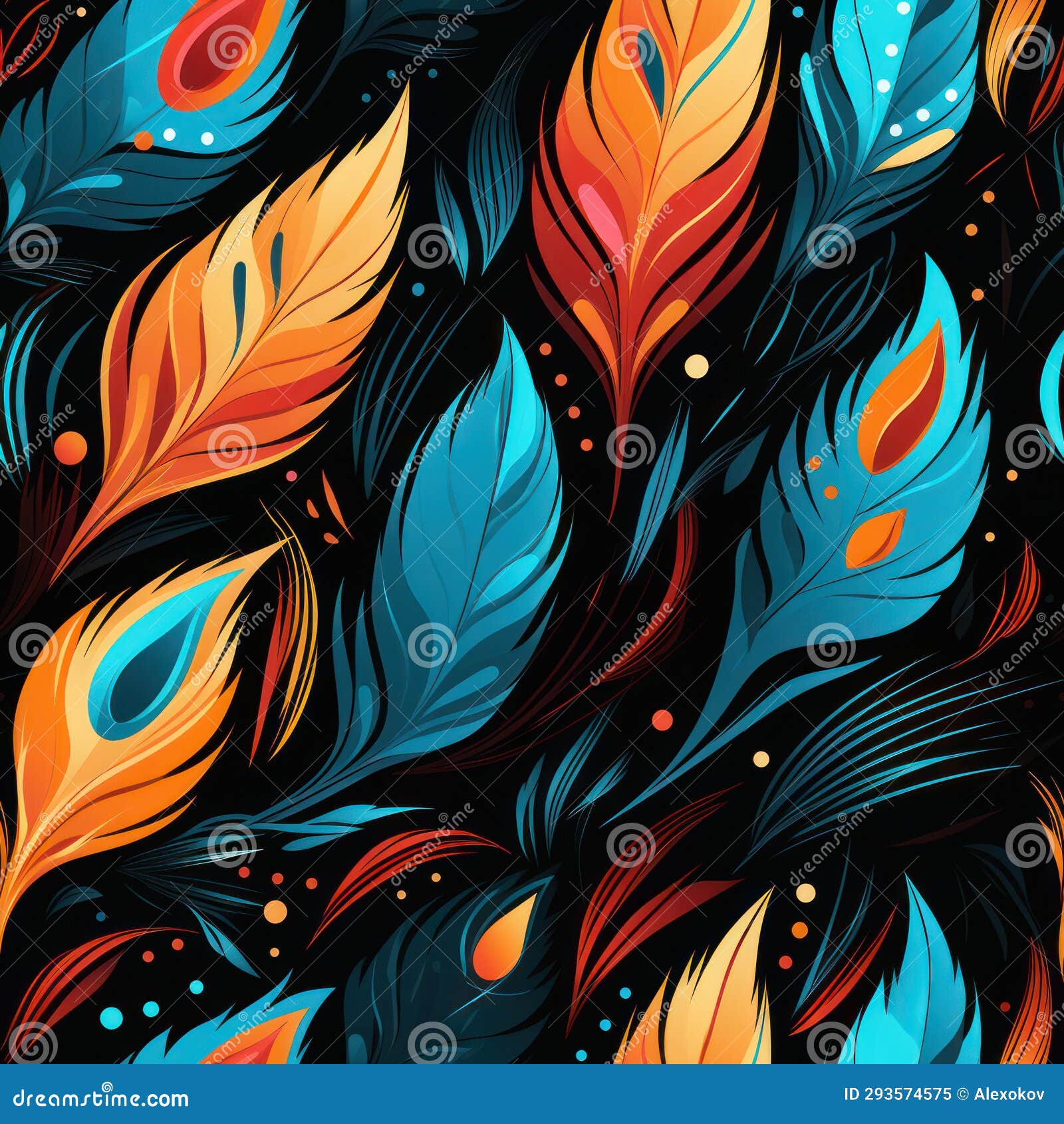 Abstract Native Patterns: Seamless Acrylic Design AI Generated Stock ...