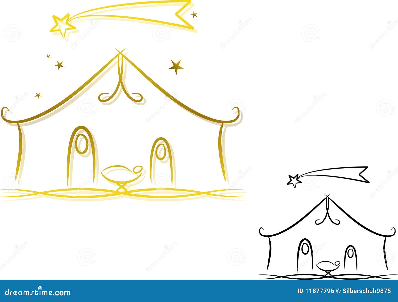 Abstract Nativity Scene Royalty Free Stock Image - Image: 11877796